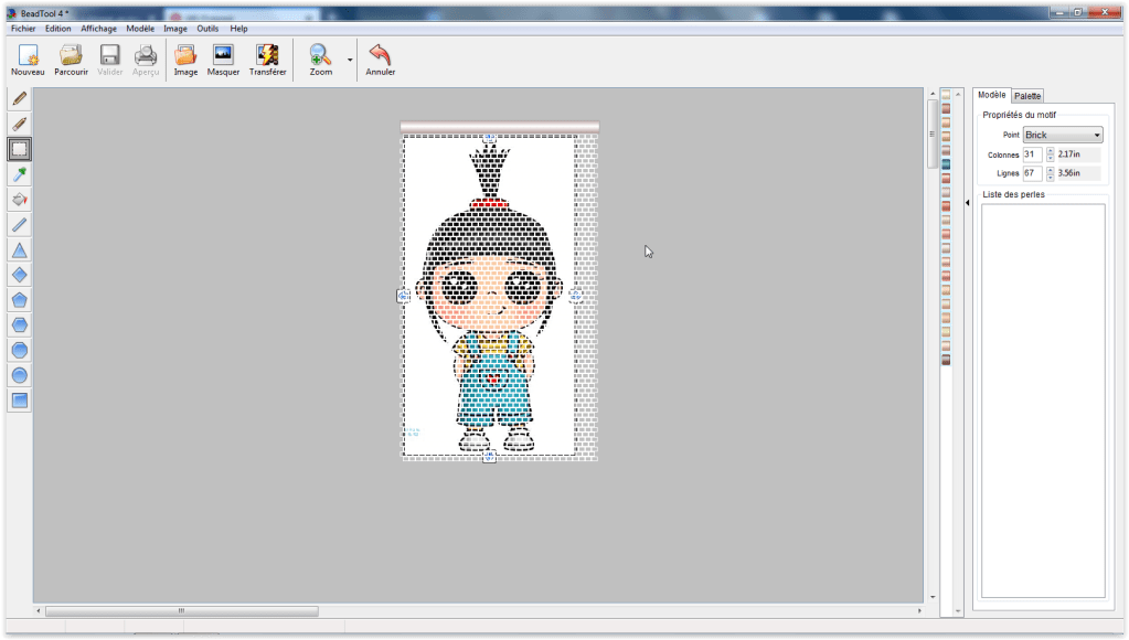 Tutoriel en images : easy bead pattern et beadtool 4